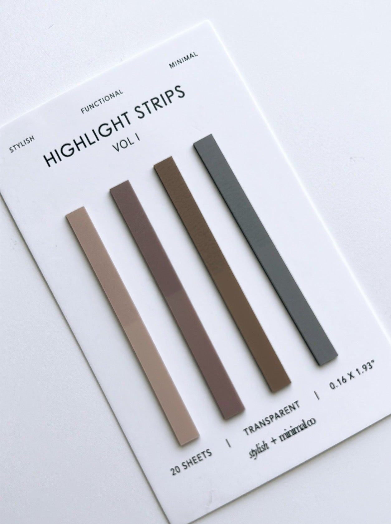 VOL I Highlight strips - transparent – stylish + minimal co