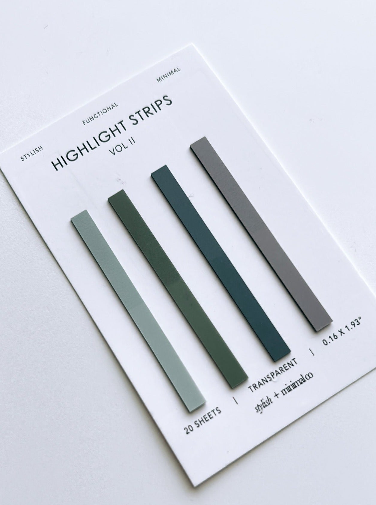 VOL II Highlight strips - transparent – stylish + minimal co