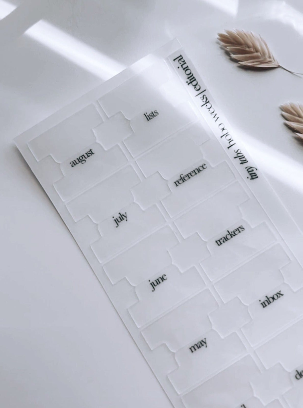 hoboweeks TINY plastic sticker tabs - easy + durable – stylish + minimal co