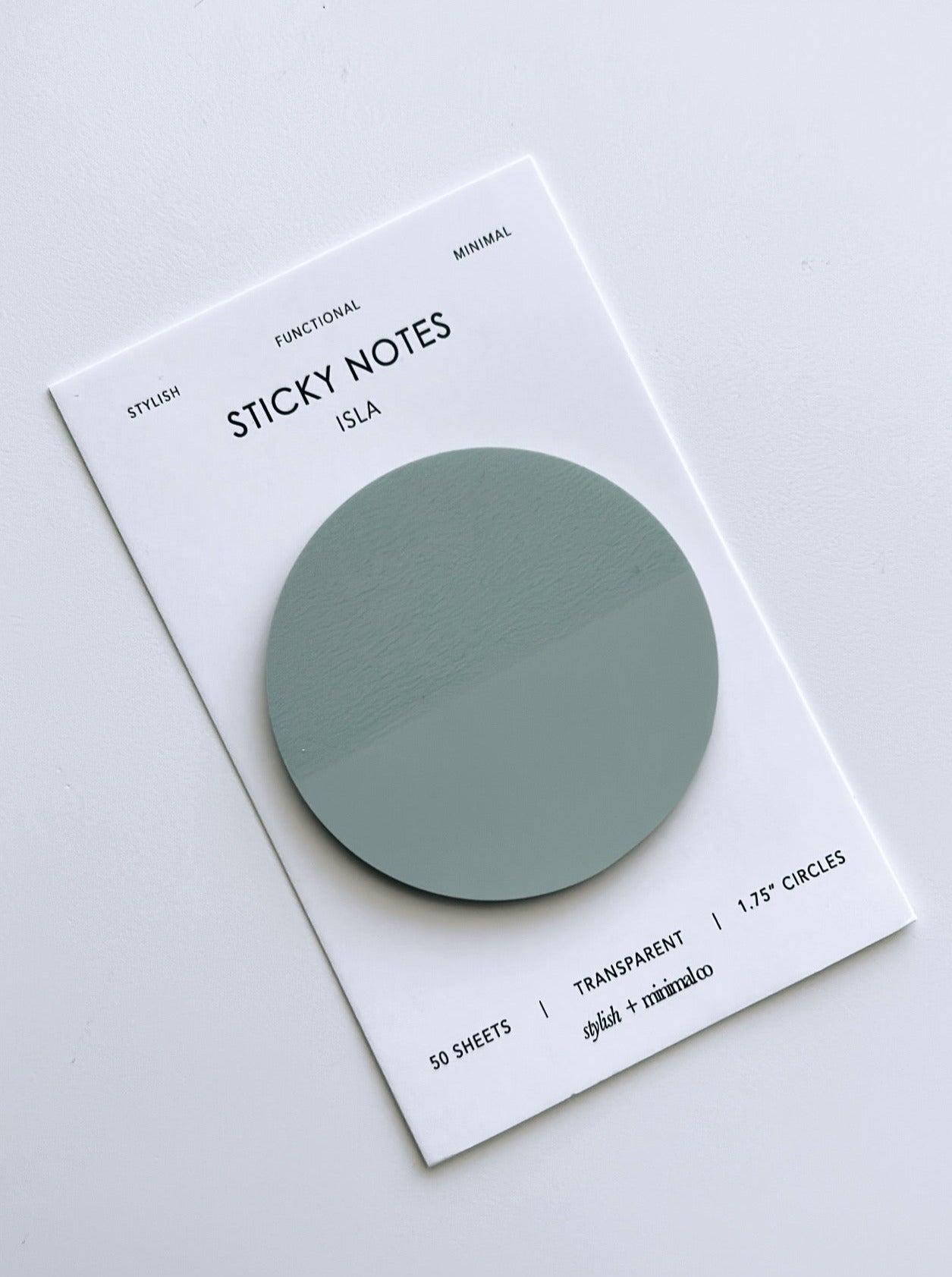 Isla circle transparent sticky notes – stylish + minimal co