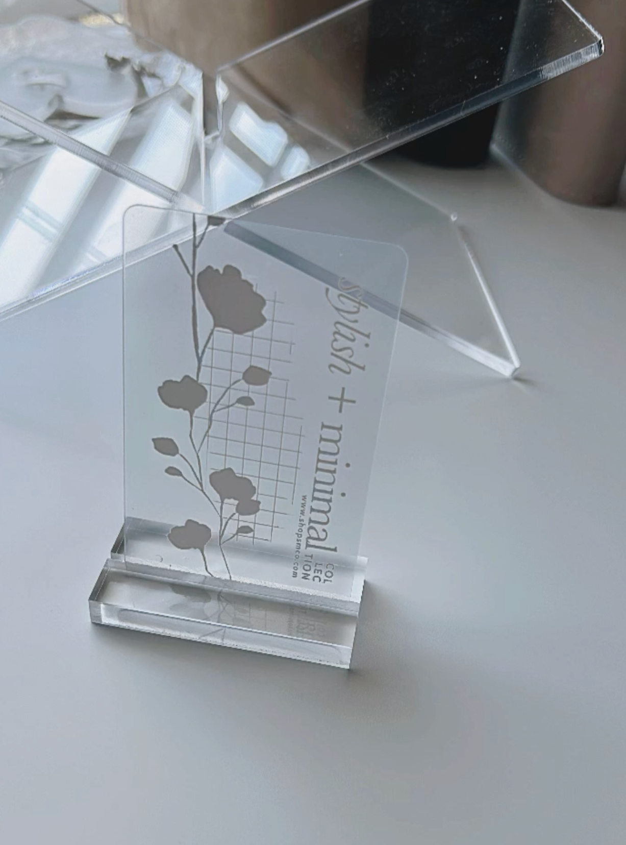acrylic photo / card holder – stylish + minimal co
