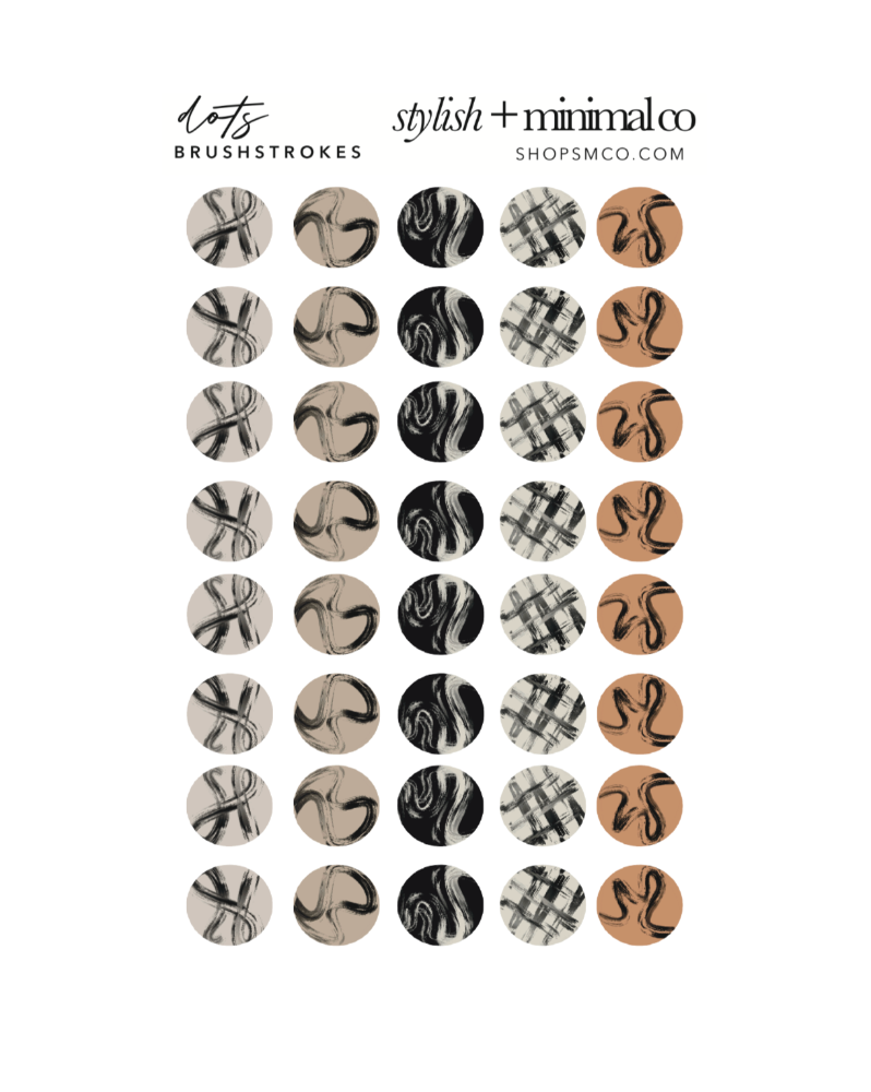 brushstroke dots – stylish + minimal co