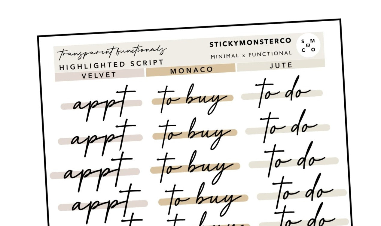 custom highlighted script - pick ur text + colors – stylish + minimal co